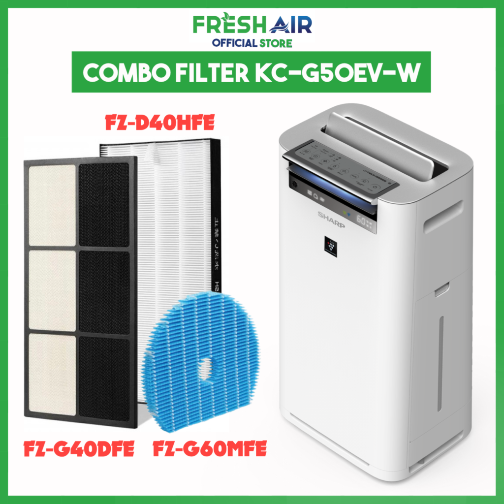 Bộ 03 màng lọc Fresh Air cho Sharp KC-G50EV-W - Không khí trong sạch!
