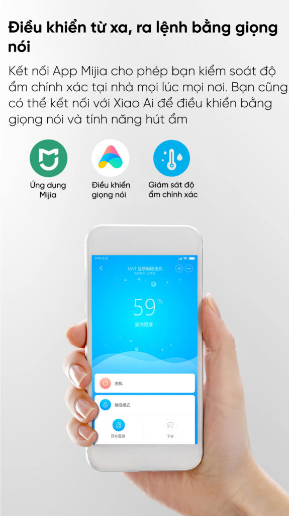 Máy hút ẩm Xiaomi New WideTech WDH312ENW1 (25m²/12lít) - Không khí trong sạch!